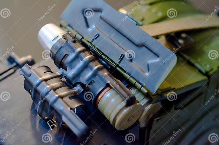 Automatic grenade launcher stock image. Image of industry - 141014151