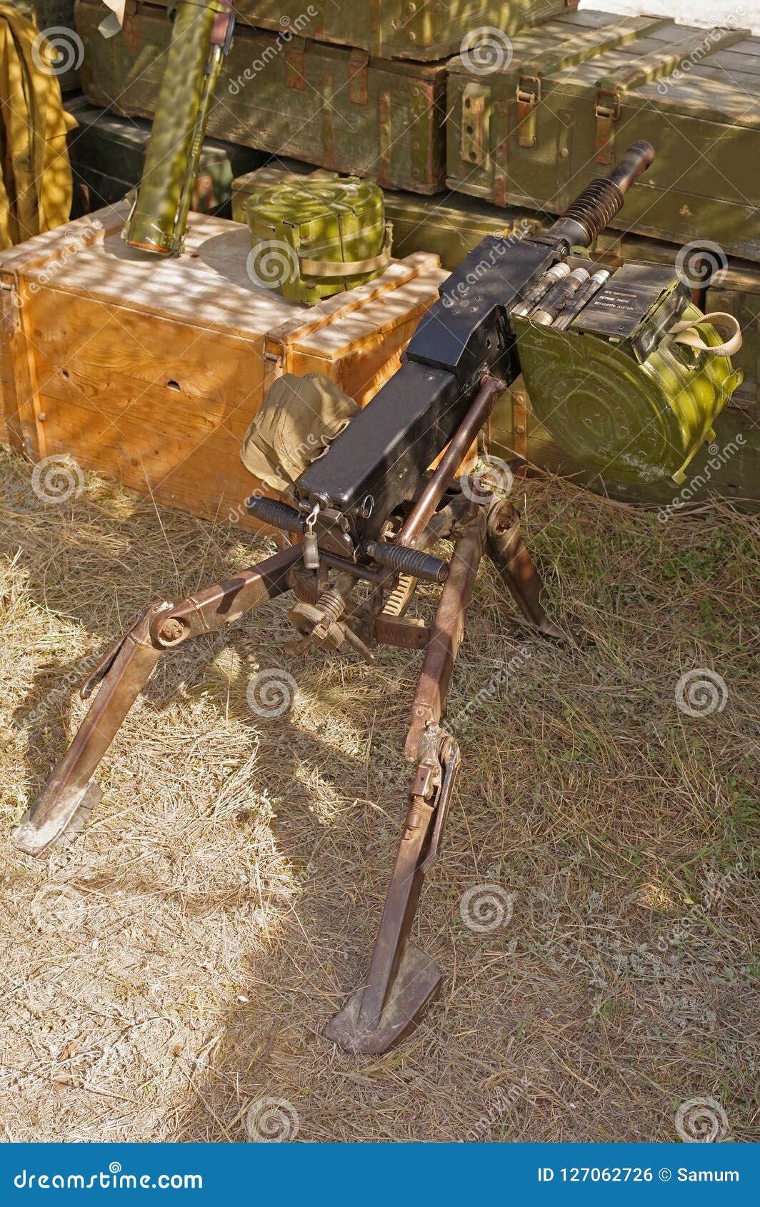 Automatic grenade launcher stock photo. Image of equipped - 127062726