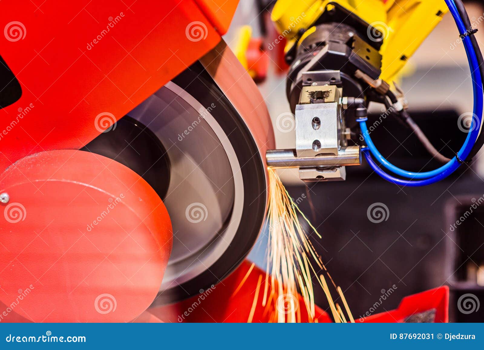 Automatic Grinding Machine in the Factory Stock Image - Image of ...