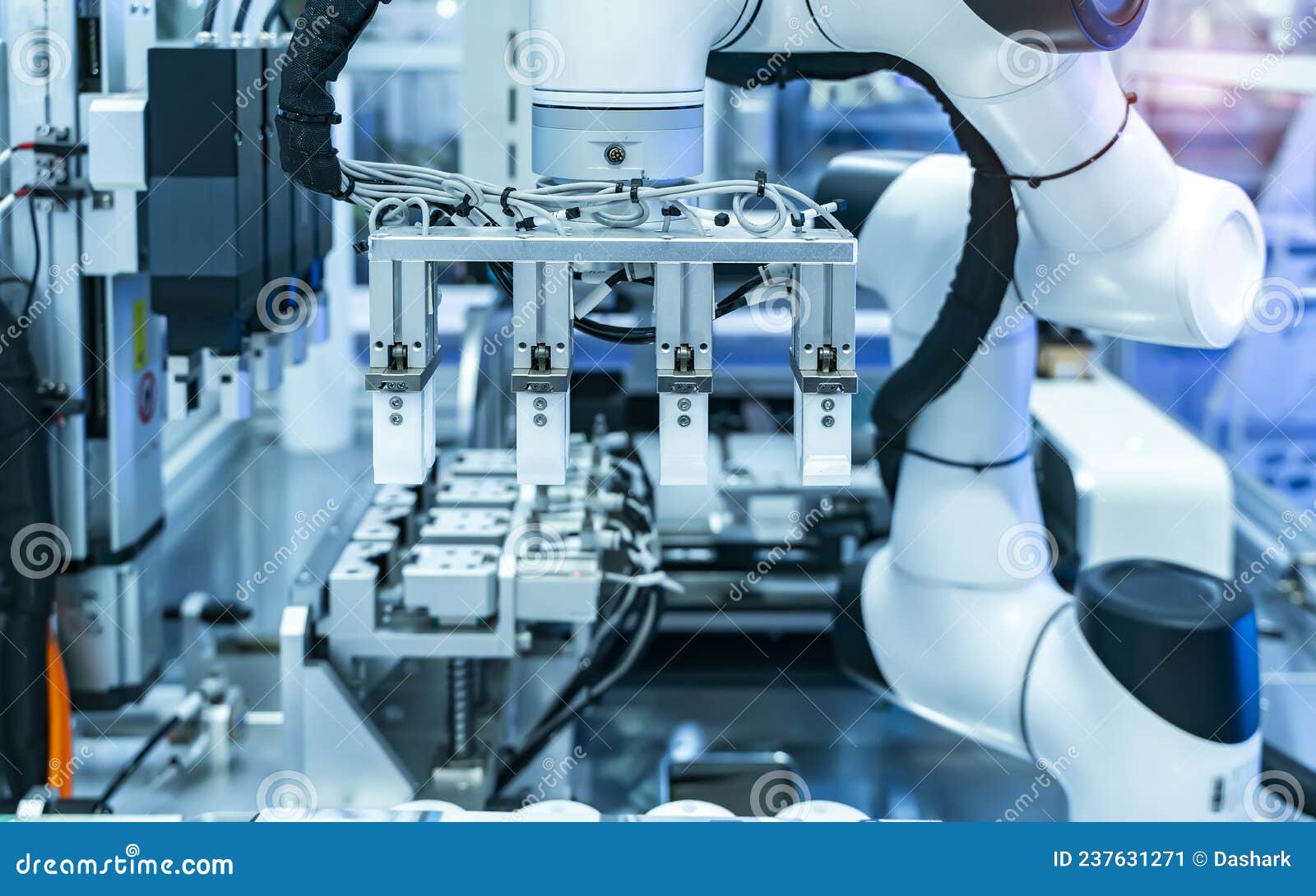 Automatic Gripping and Smart Robot Working on Smart Factory Stock Image ...