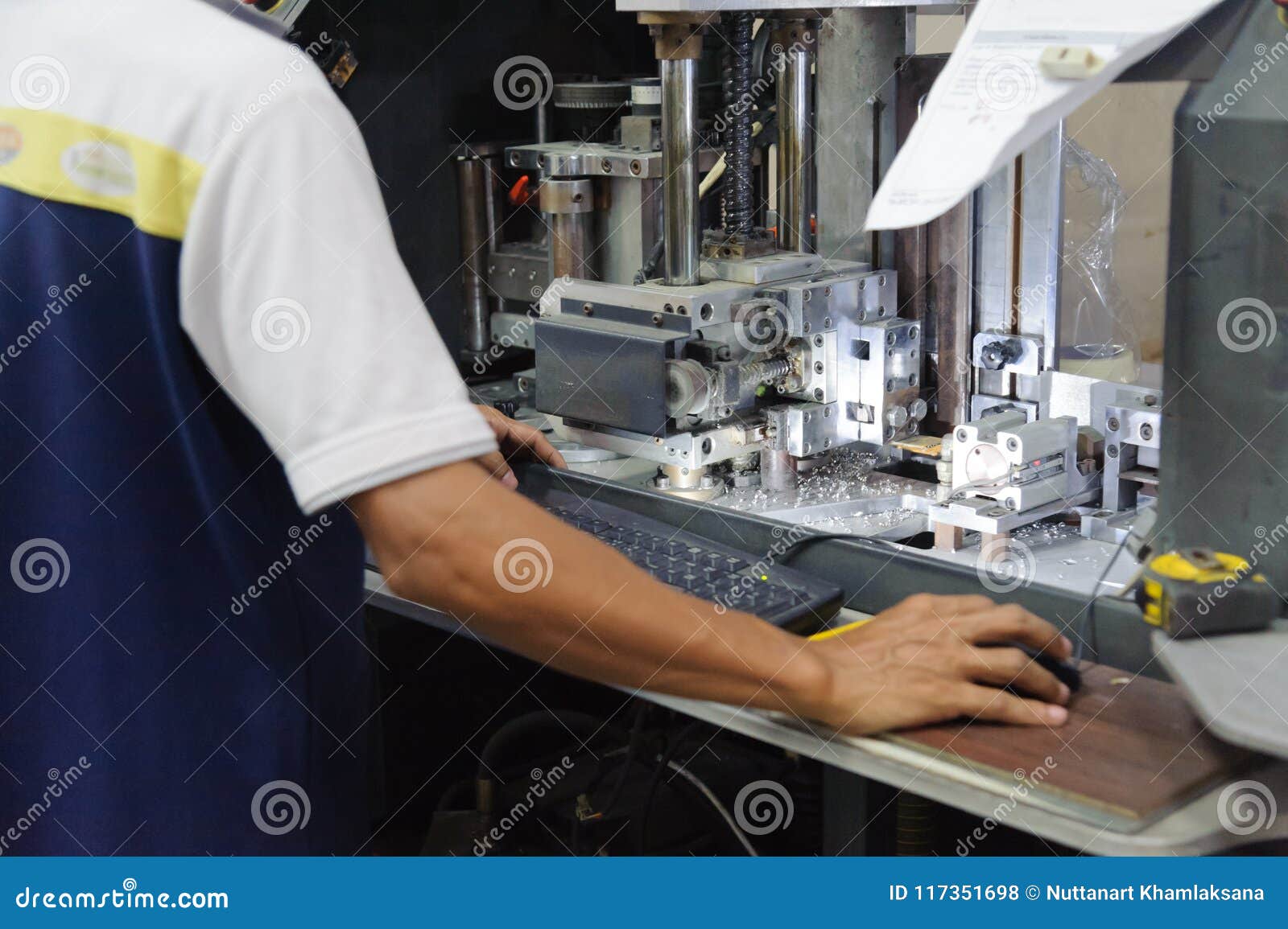 Automatic grooving machine stock photo. Image of industrial - 117351698