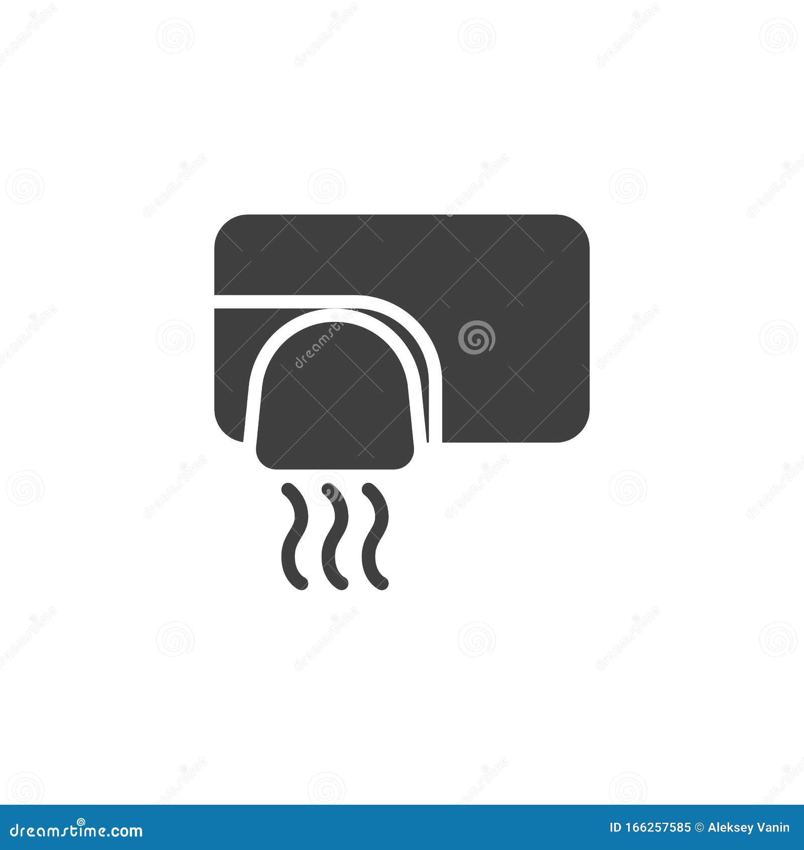 Automatic Hand Dryer Vector Icon Stock Vector - Illustration of glyph ...