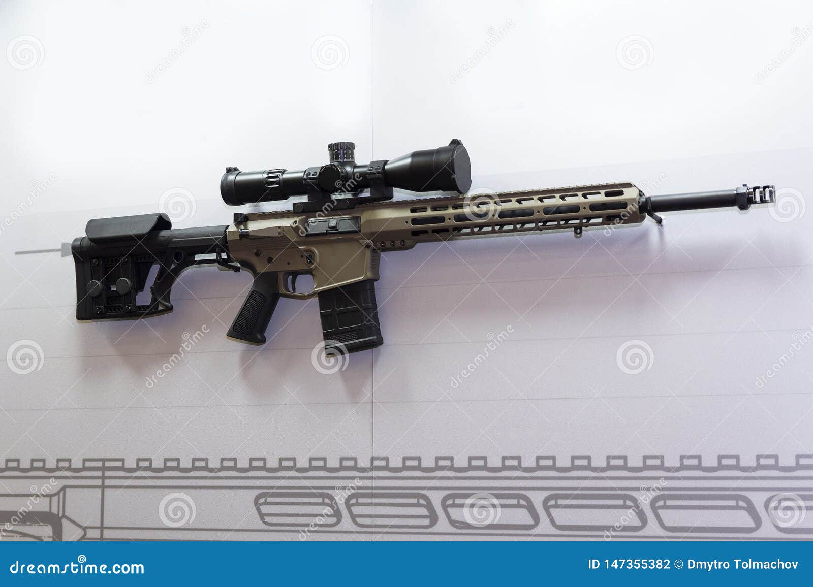 Automatic Helical on the Shop Wall Stock Photo - Image of army, attack ...