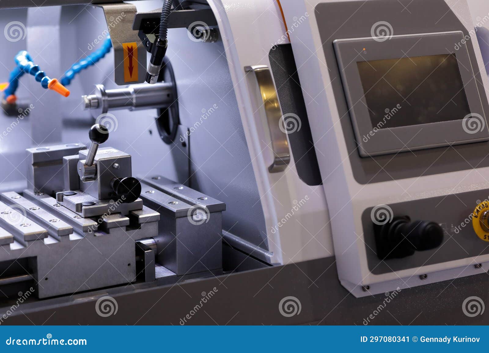 Automatic High Speed Precision Cut-off Machine Stock Image - Image of ...