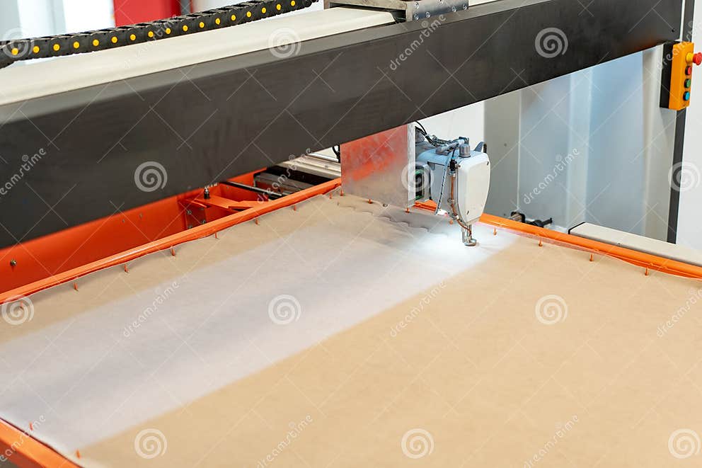 Automatic Industrial Sewing Machine for Stitching Fabric Stock ...