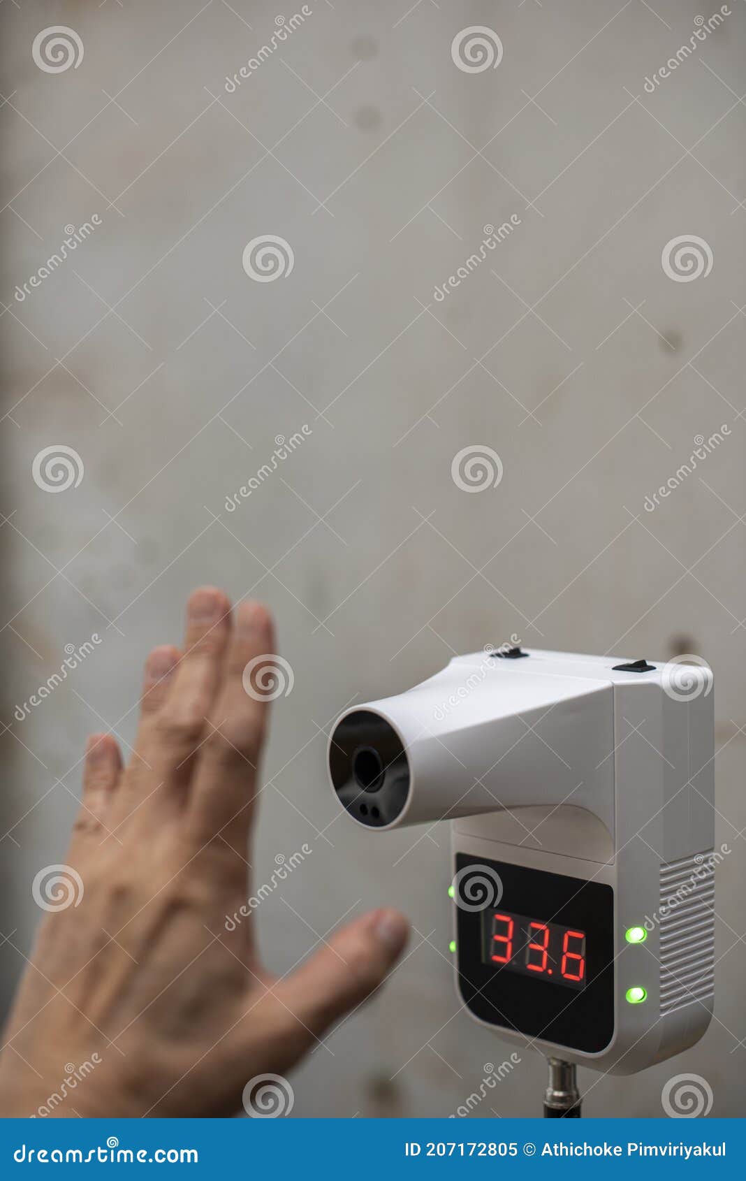 Automatic Infrared Thermometer, Using for Identify Well or Sick People ...