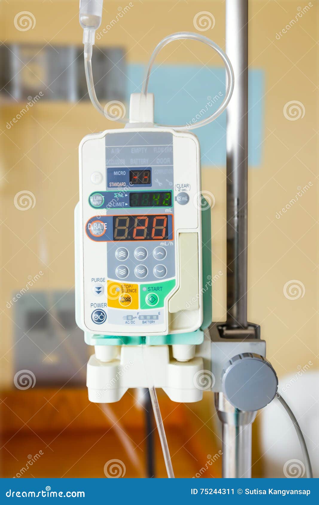 Automatic Infusion IV Drip Saline Solution Machine Royalty-Free Stock ...