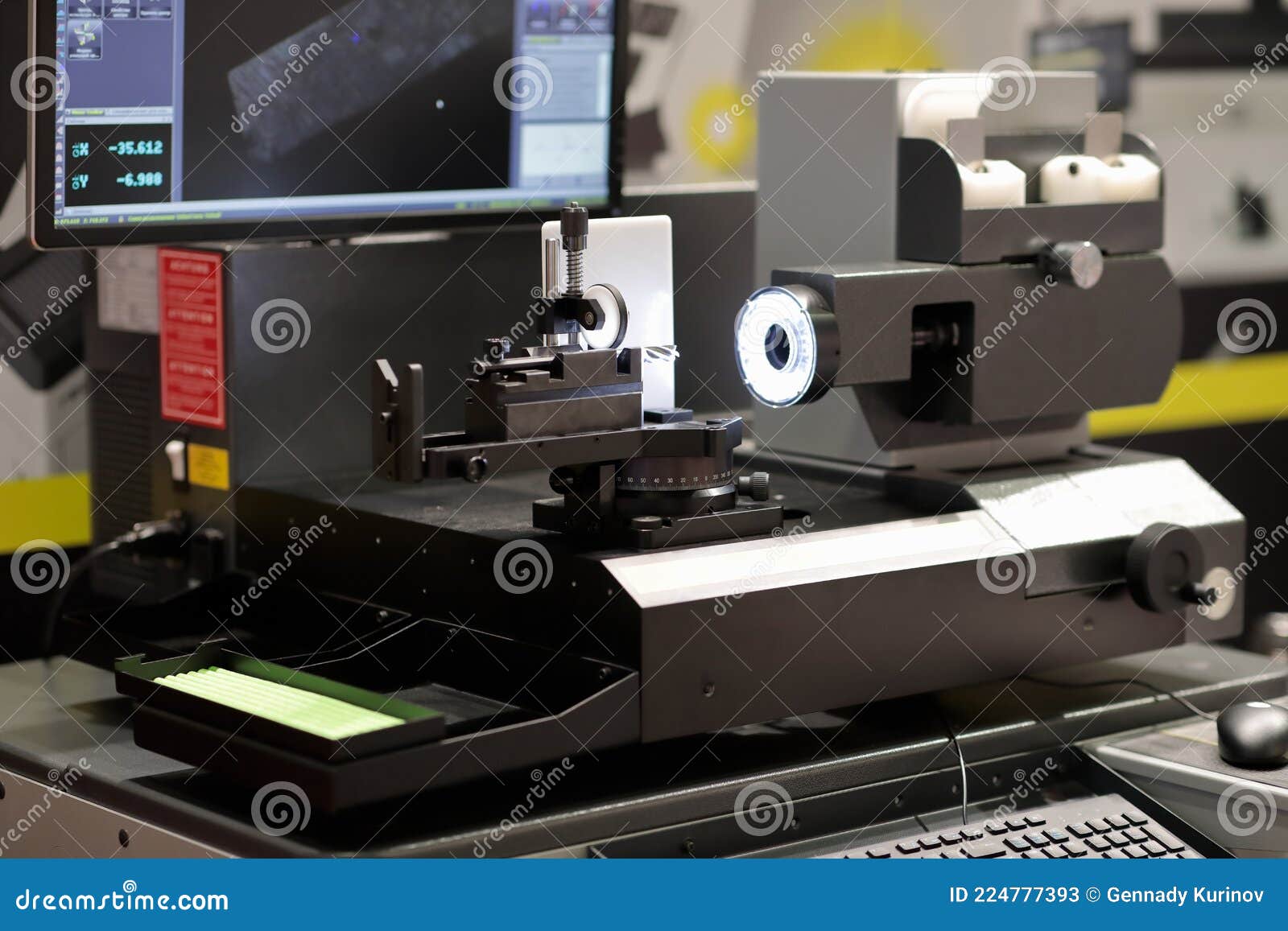 Automatic Inspection and Measuring Equipment Stock Image - Image of ...