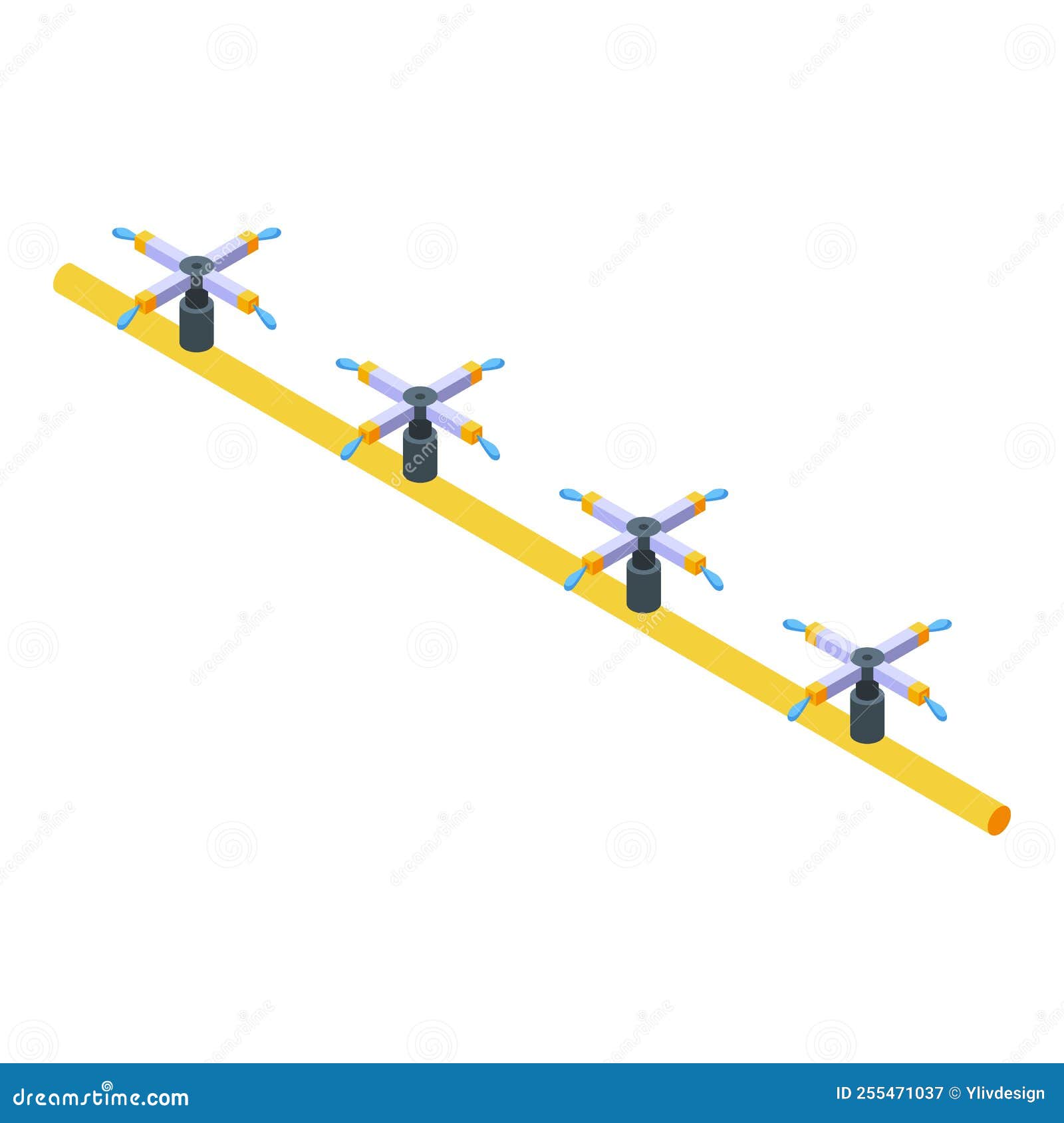 Automatic Irrigation Icon Isometric Vector. Water System Stock Vector - Illustration of pivot ...