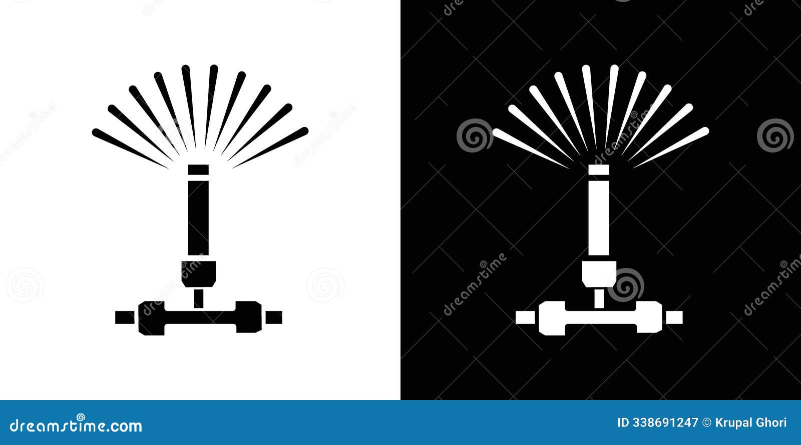 Automatic Irrigation Sprinklers Logo Sign Vector Outline ... Automatic Irrigation Sprinklers Logo Sign Vector Outline ...