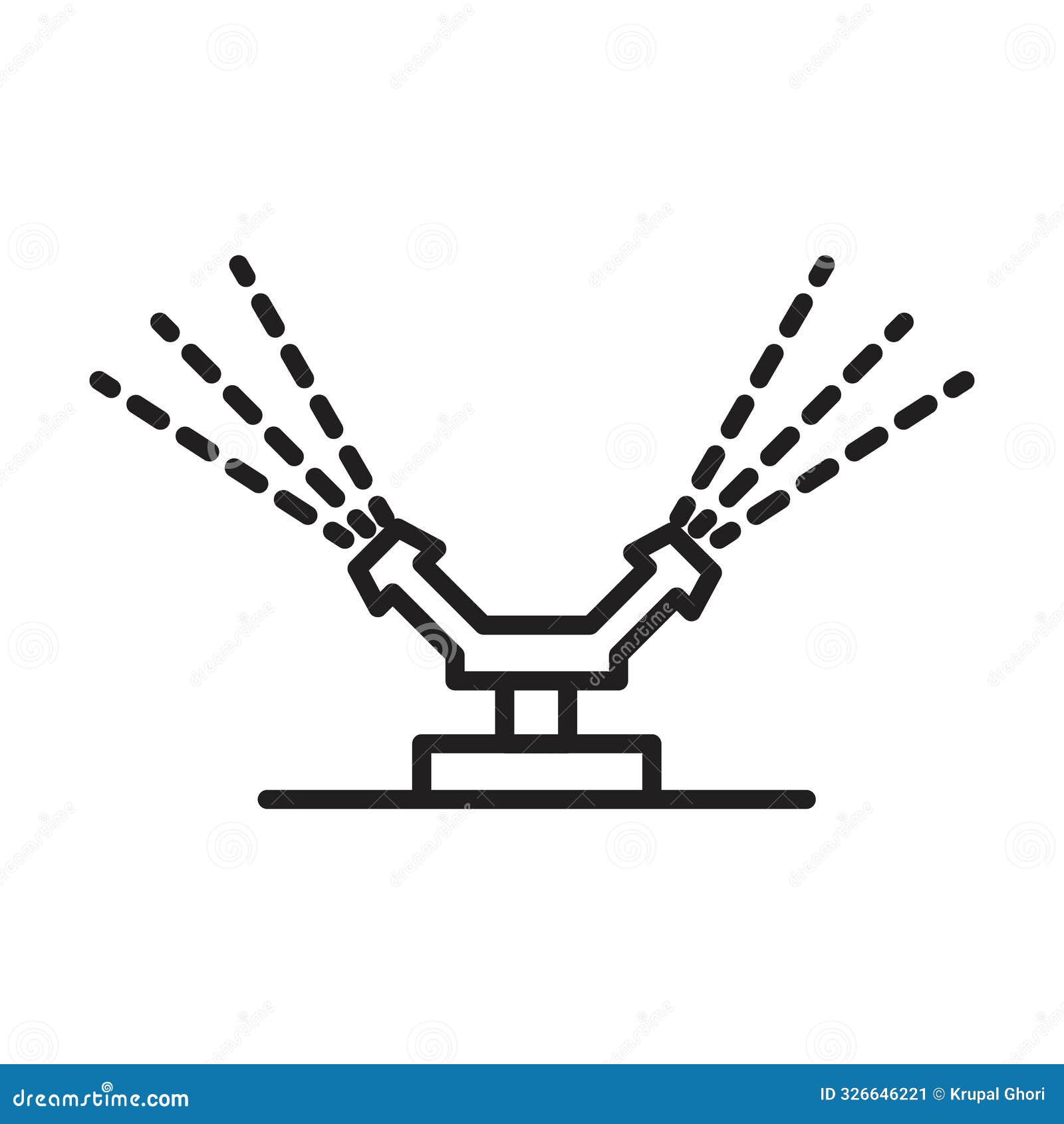 Automatic Irrigation Sprinklers Linear Logo Mark in Black and White ... Automatic Irrigation Sprinklers Linear Logo Mark in Black and White ...