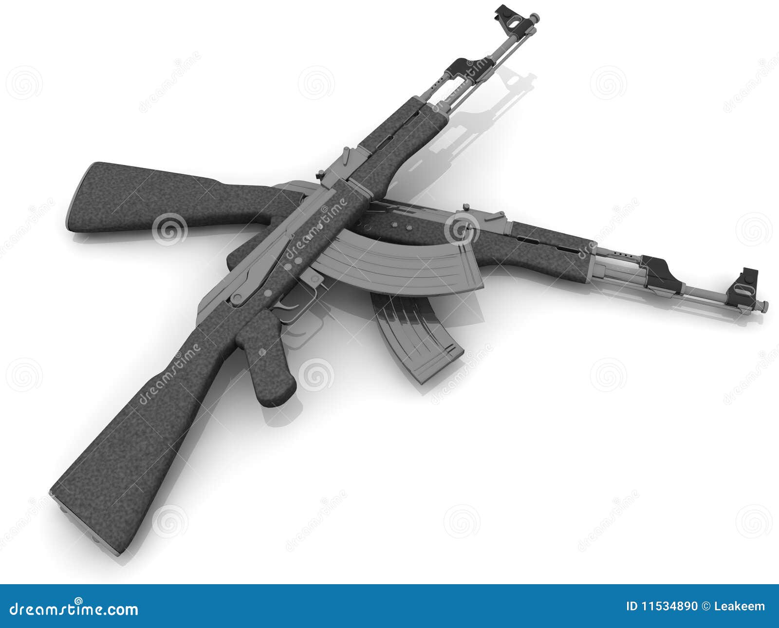 Automatic Kalashnikov guns stock illustration. Illustration of isolated ...