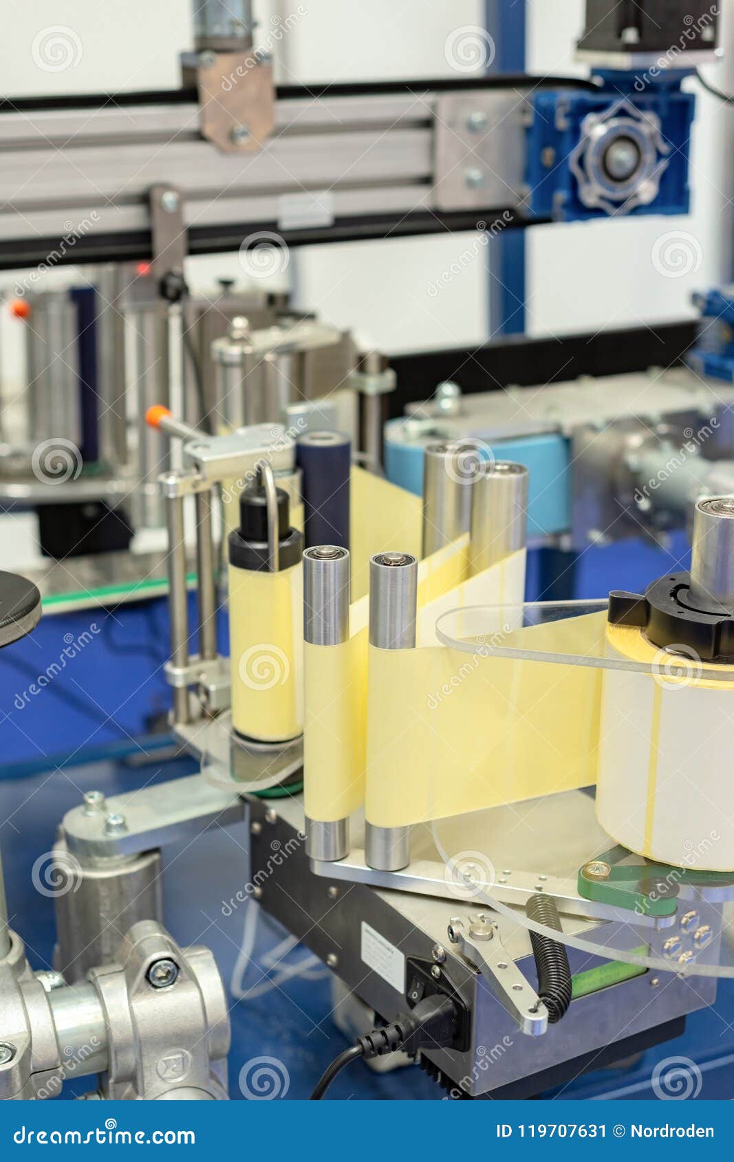 Automatic Labeling Machine. Stock Image - Image of paper, industry ...