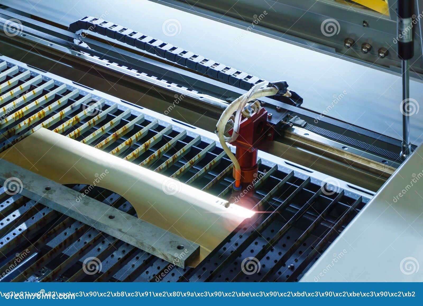Automatic laser engraving stock image. Image of etching - 130212025