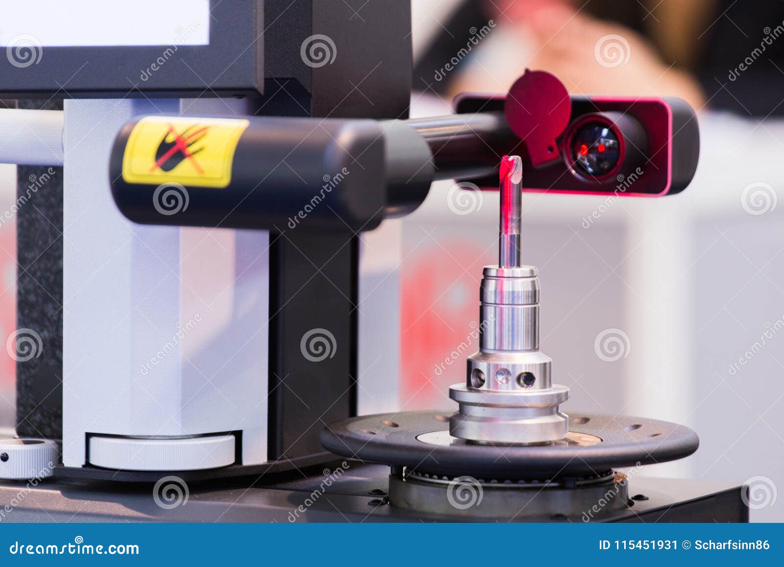 Laser Machine for Measurement of Part Size Stock Image - Image of ...
