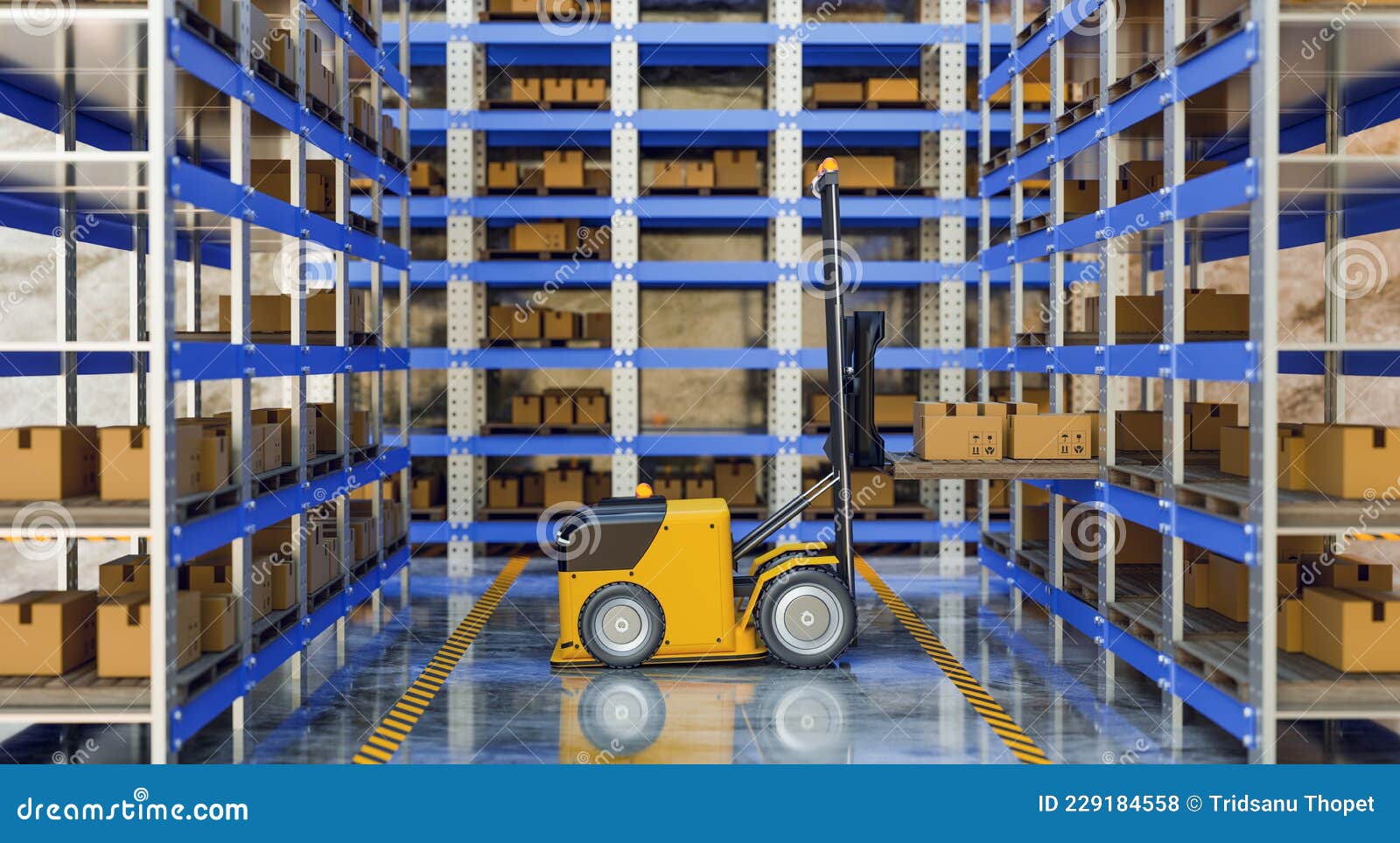 Automatic Lifting Machine Working in Warehouse, Store House Robotics ...