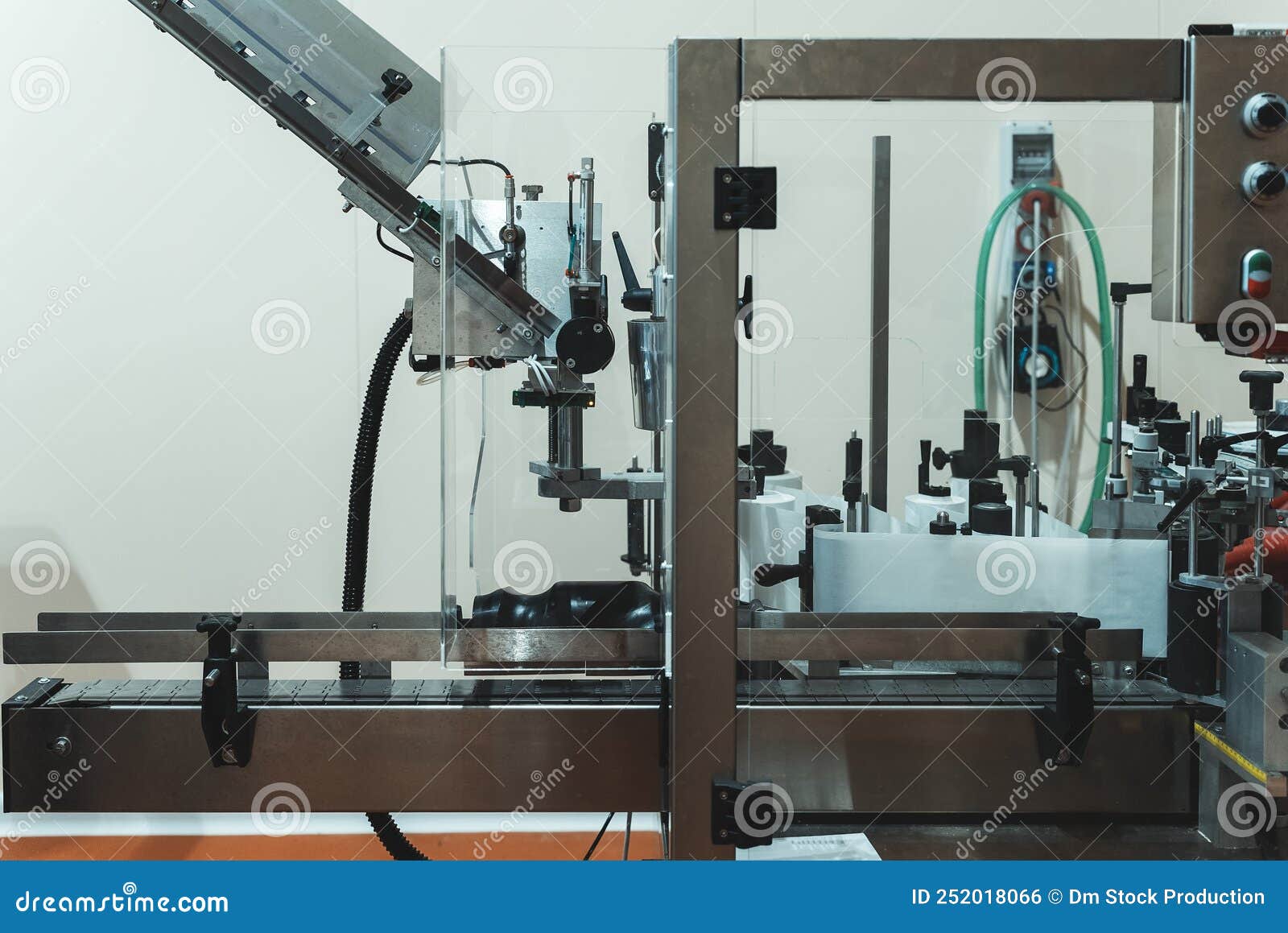 Automatic Line for Bottle Labeling Stock Photo - Image of digital ...
