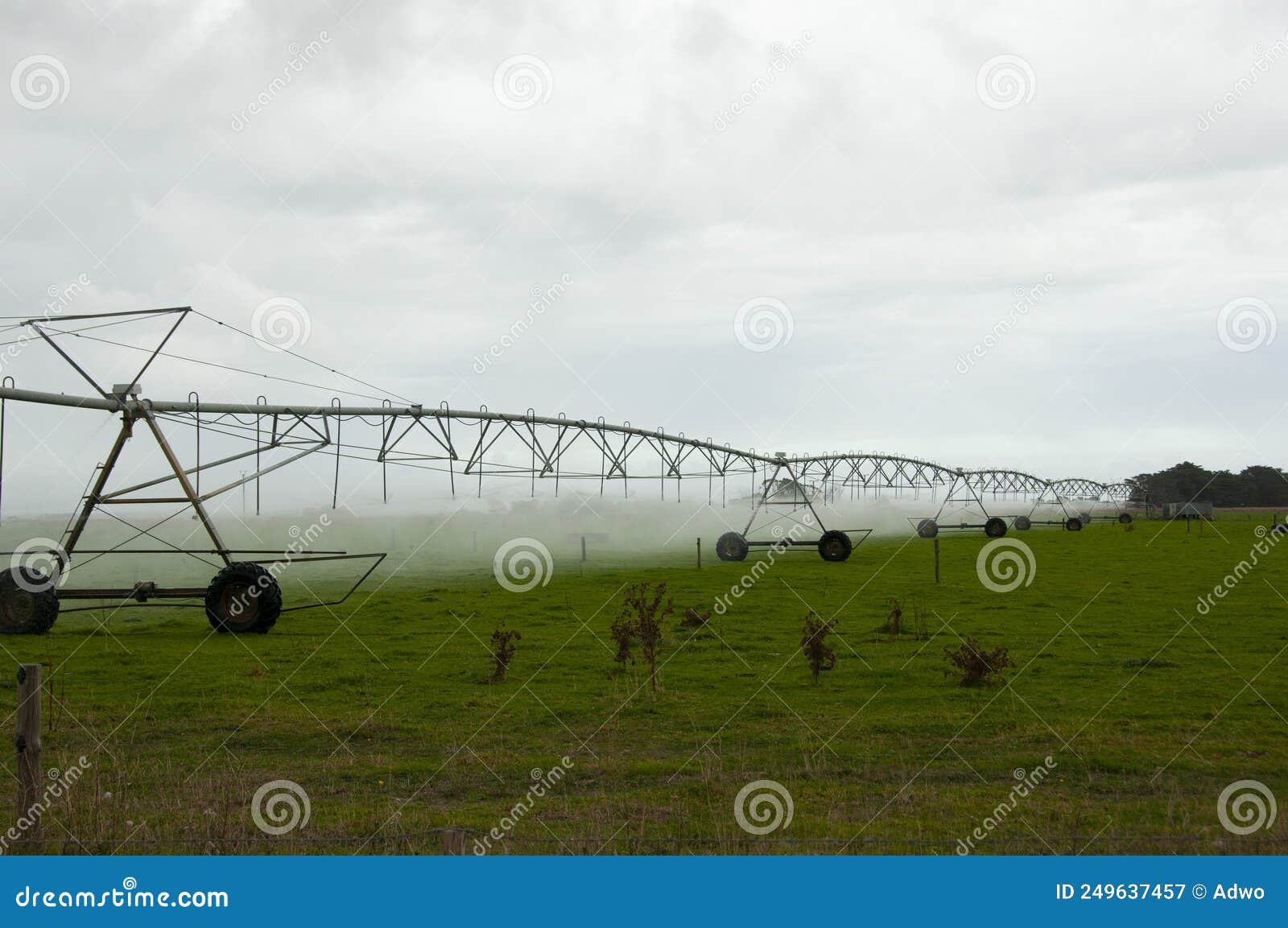 Automatic Linear Irrigation System Stock Image - Image of countryside ...