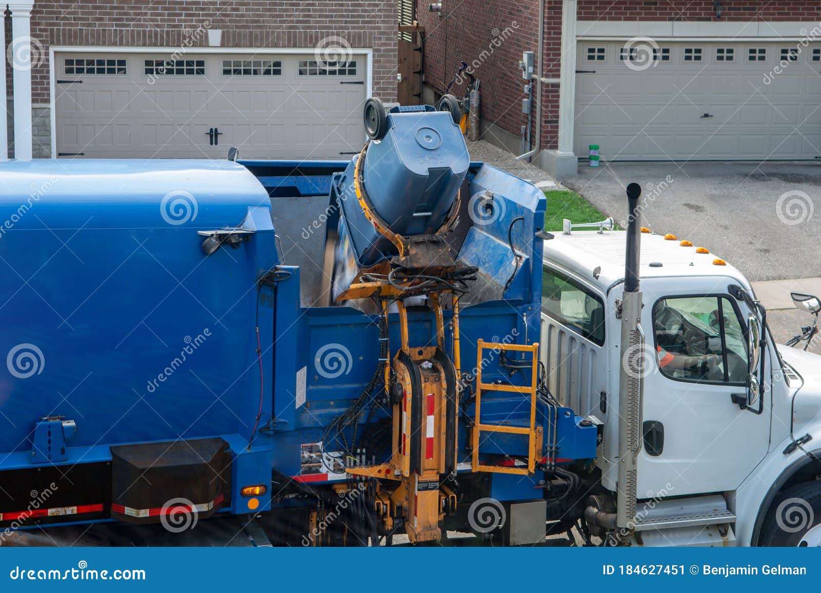 Automatic Loading of Municipal Waste Stock Image - Image of truck ...