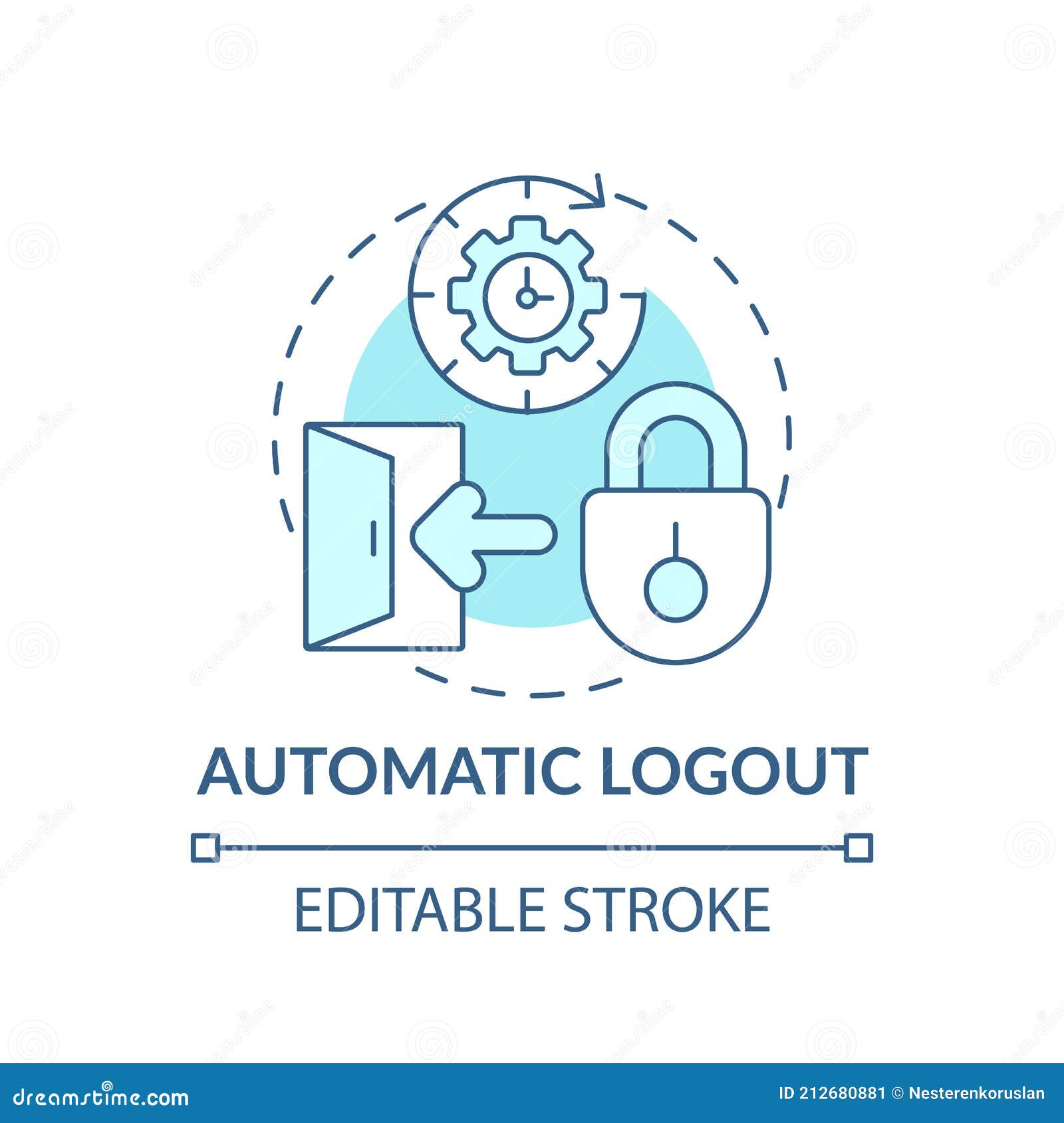 Automatic Logout Concept Icon Stock Vector - Illustration of automatic ...