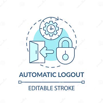 Automatic Logout Concept Icon Stock Vector - Illustration of automatic ...