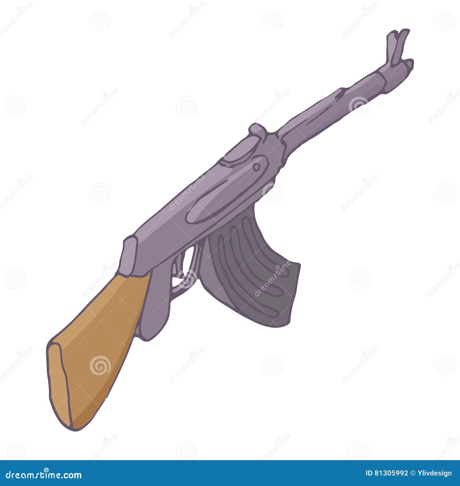 Automatic Machine AK 47 Icon, Cartoon Style Stock Vector - Illustration ...