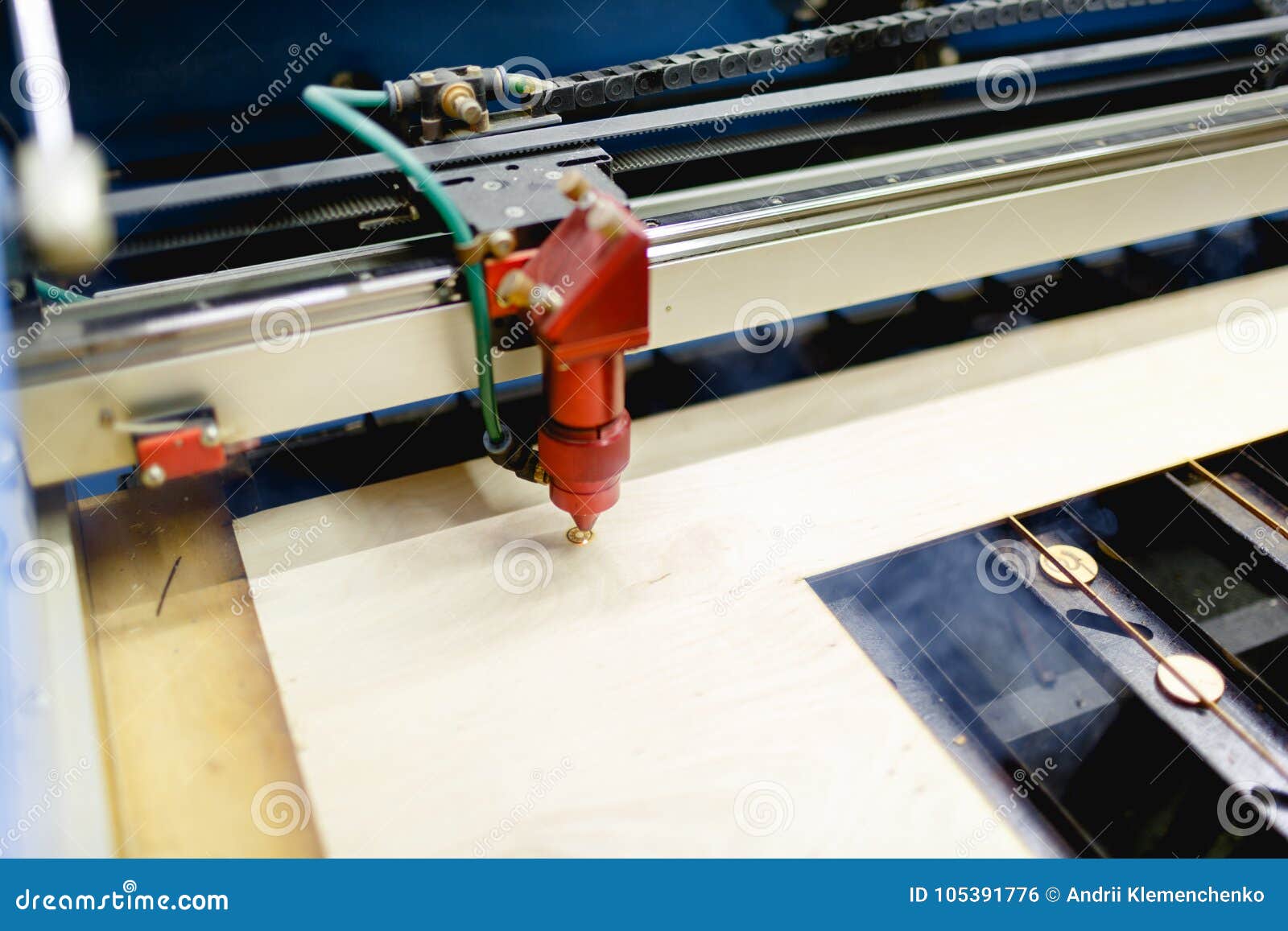 Automatic Machine Burns Laser Wheel on Workpiece Stock Photo - Image of ...