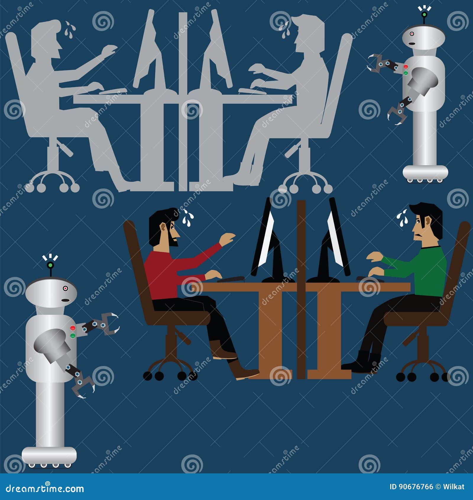 Automatic Machine,the Disruptive Technology - Vector Stock Vector ...