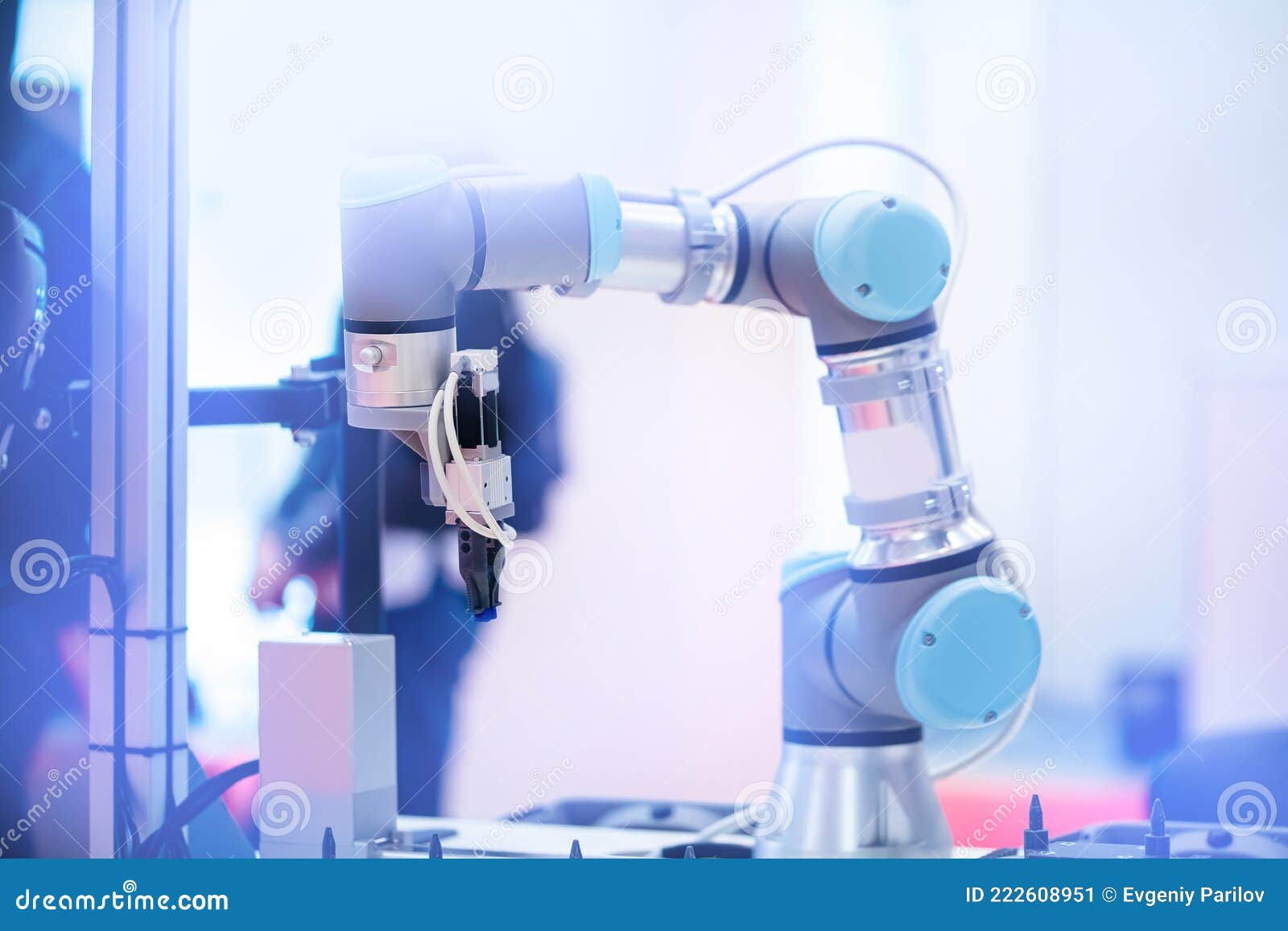 Automatic Machine Robot Arm Tool in Manufacture Factory. Concept Smart ...