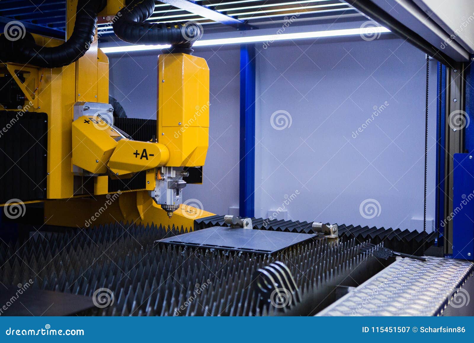 Automatic Machine for Cutting Metal. Stock Image - Image of plant ...