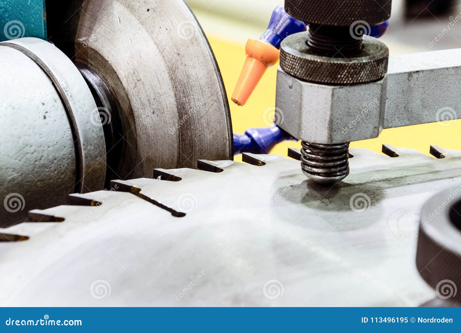 Automatic Machine for Sharpening Circular Saws .. Stock Image - Image ...