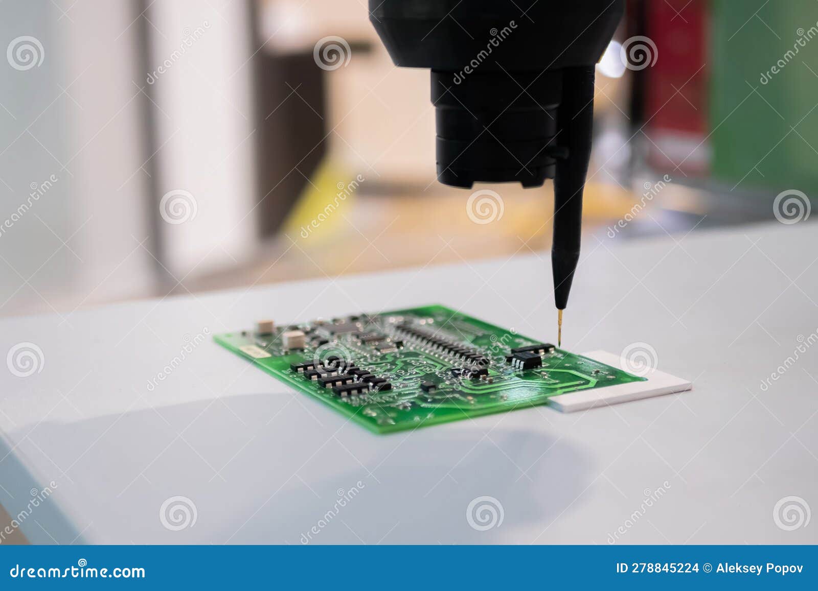 Automatic Manipulator with Dispenser Needle during Work with SMT Pcb ...