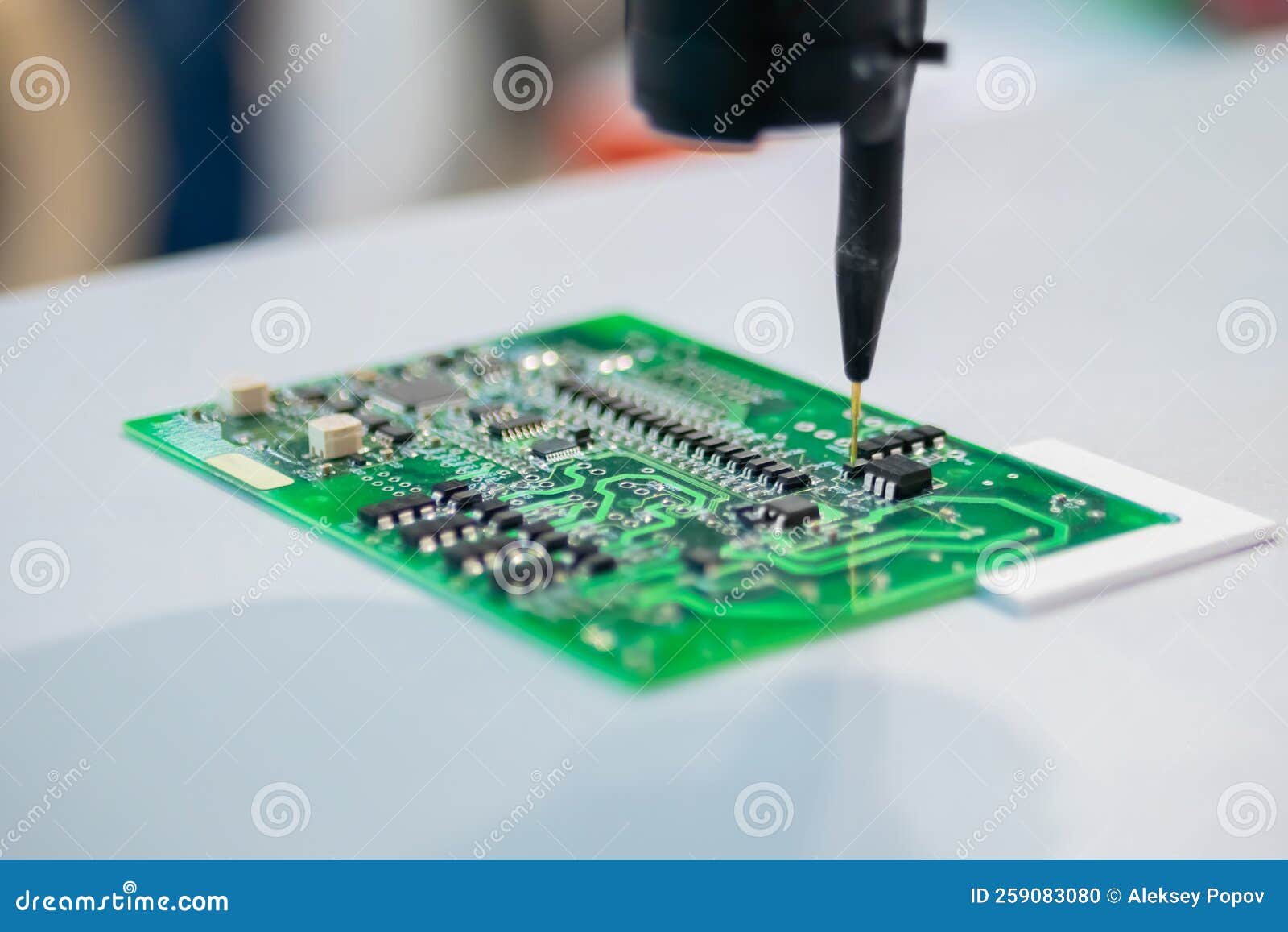 Automatic Manipulator with Dispenser Needle during Work with SMT Pcb ...