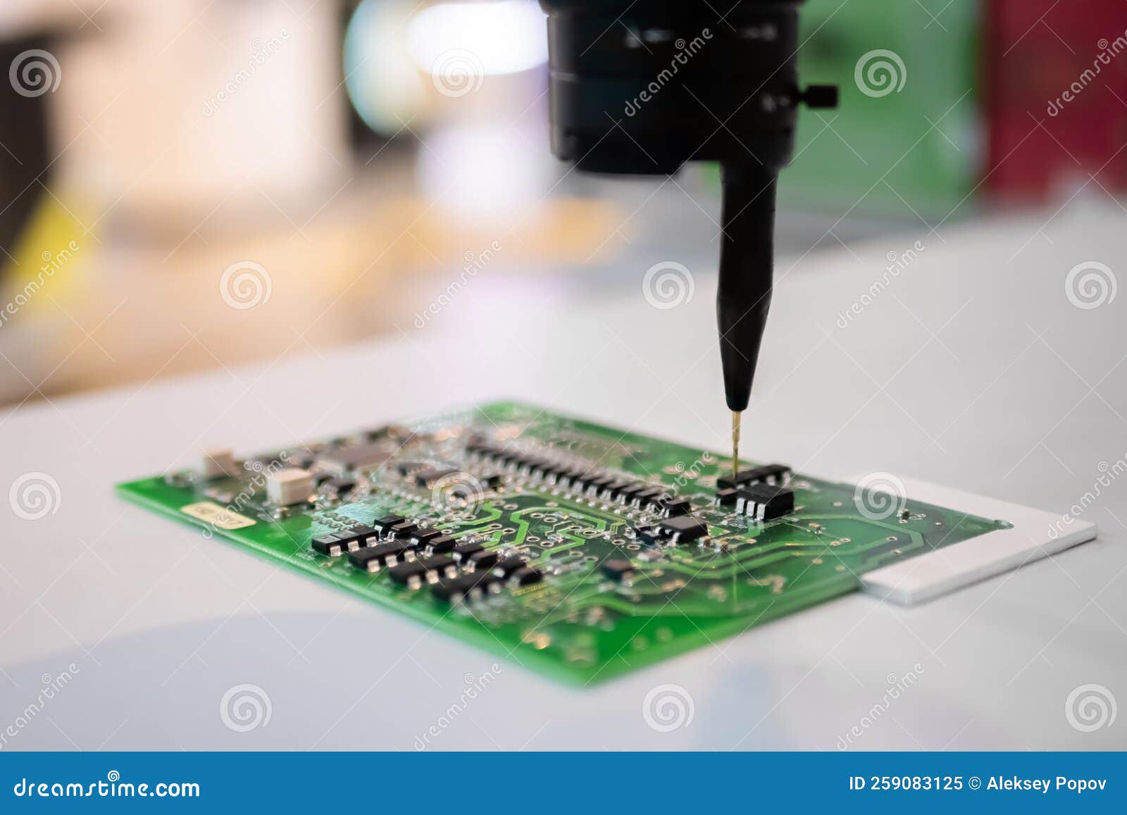 Automatic Manipulator With Dispenser Needle Dispensing Solder Paste On ...