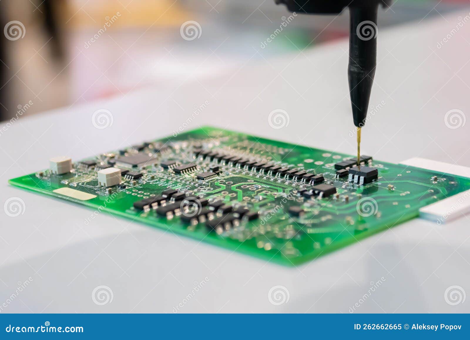 Automatic Manipulator with Dispenser Needle during Work with SMT Pcb ...