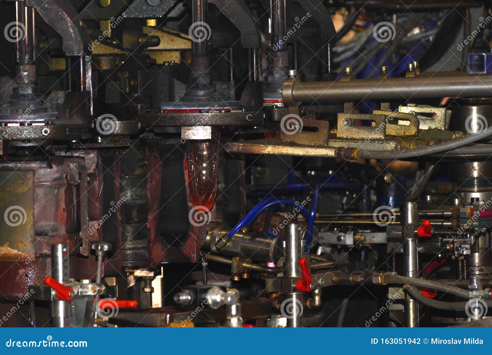 Automatic Manufacturing Line for Glass Stock Photo - Image of business ...
