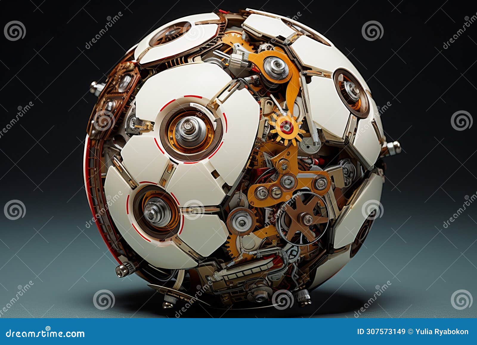Automatic Mechanical Soccer Ball. Generate Ai Stock Image - Image of ...