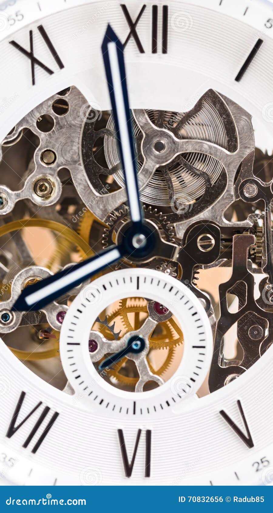 Automatic Men Watch with Visible Mechanism Stock Photo - Image of ...