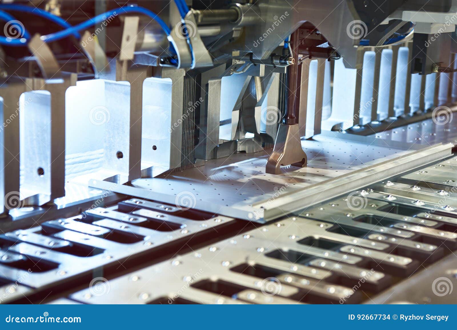Automatic Metal Panel Bending Stock Photo - Image of automated ...