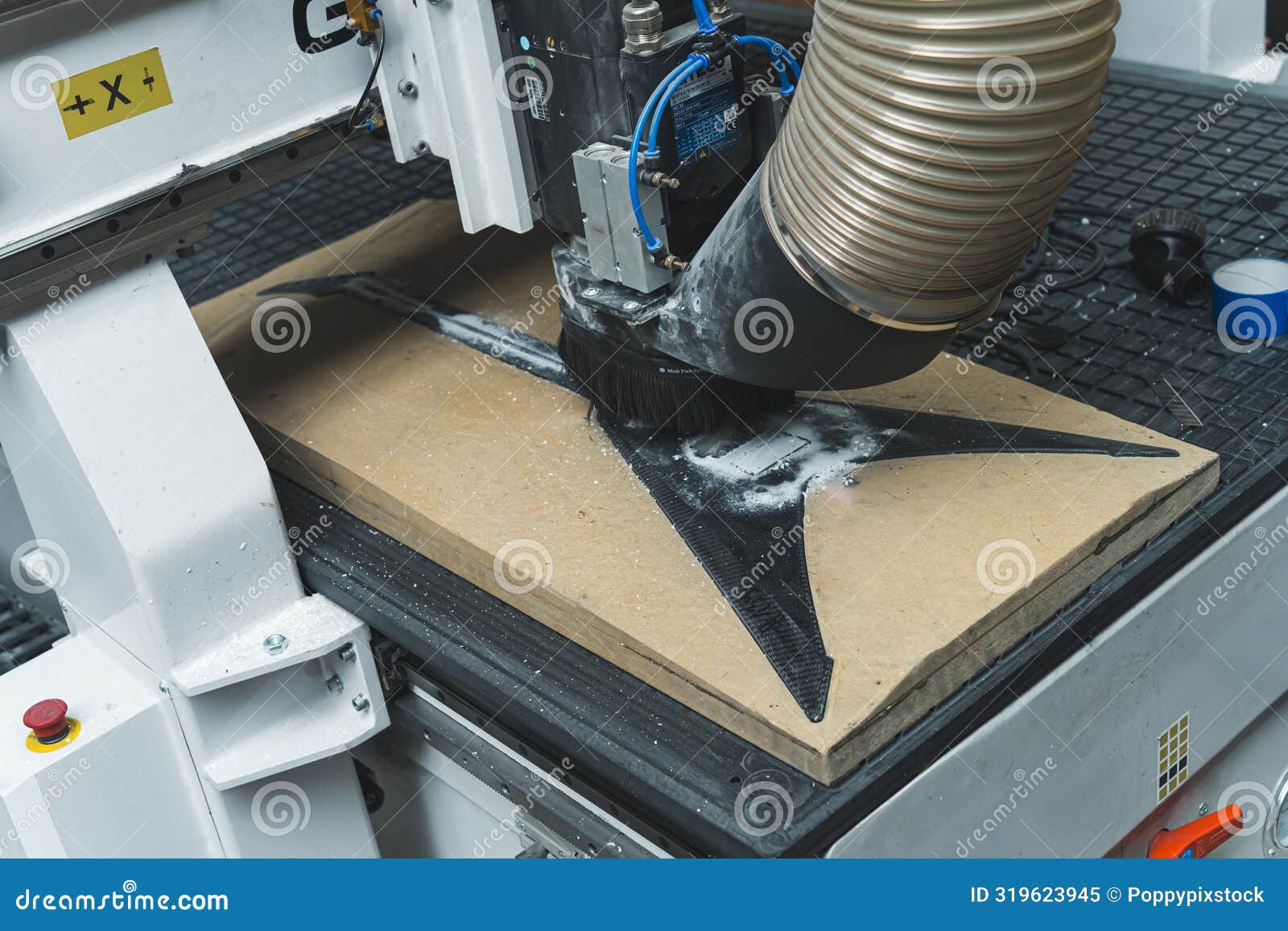 Automatic Milling Machine Working on Modern Carbon Fiber Guitar in the ...