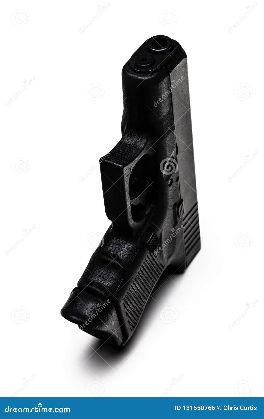 Automatic 9mm Pistol Isolated on a White Background Stock Photo - Image ...