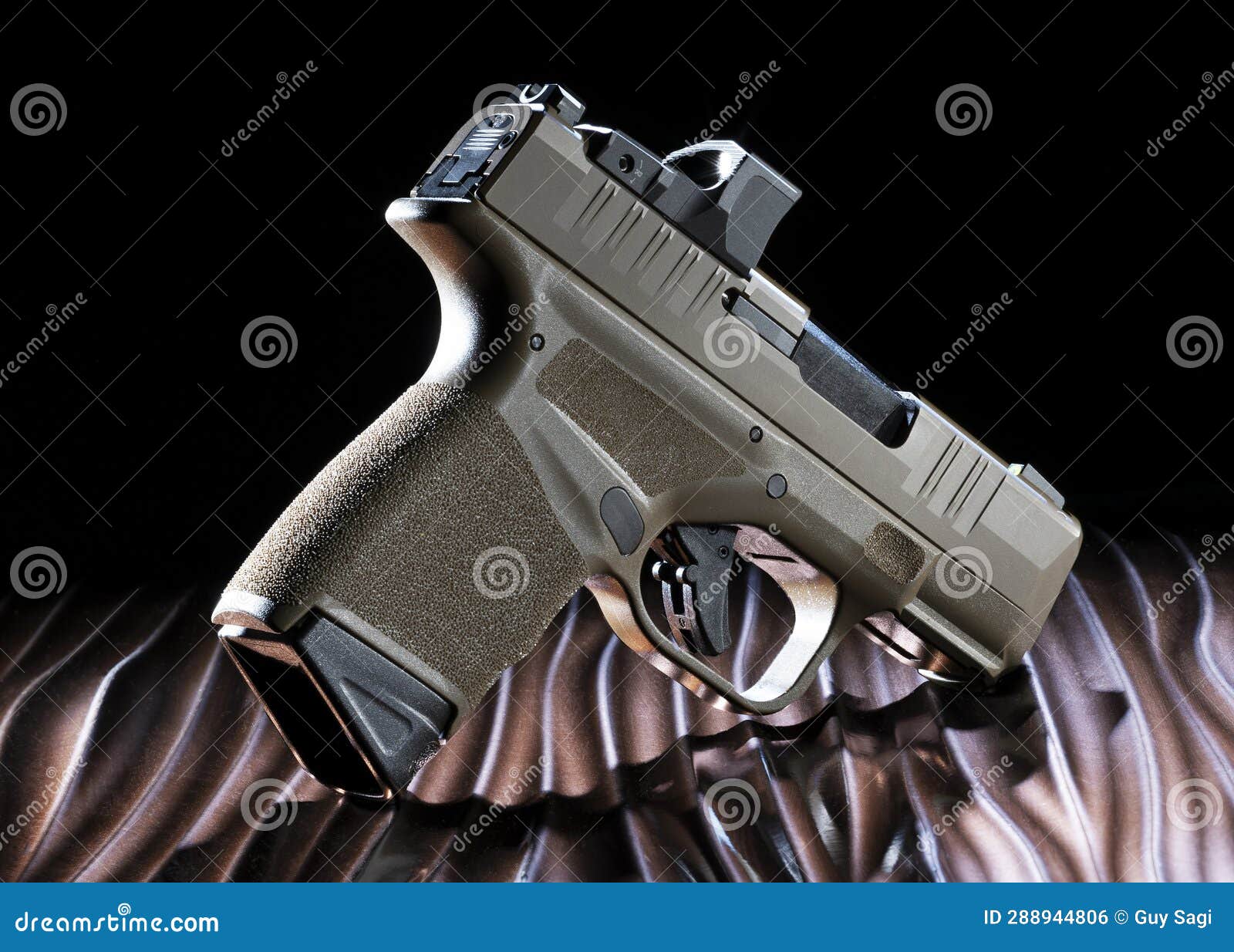 Automatic 9 mm pistol stock photo. Image of handgun - 288944806