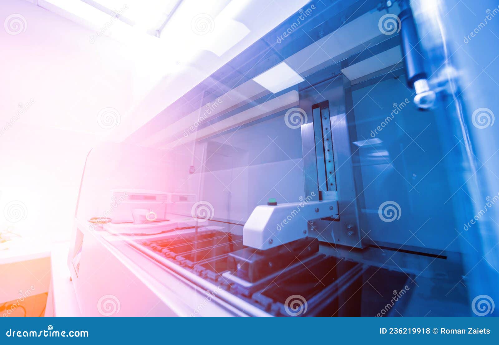 Automatic Multi Slides Stainer at the Modern Laboratory Stock Photo ...