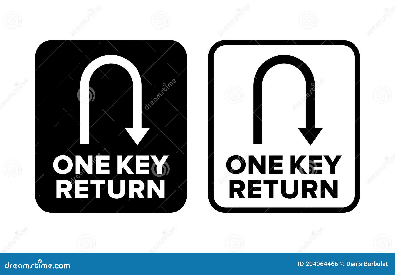 Automatic `one Key Return` Function Information Sign Stock Vector ...