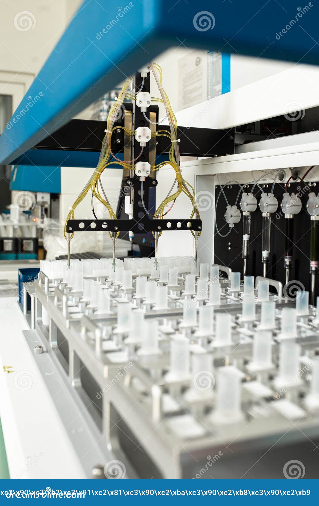 Automatic Operation of the Machine with Tests in the Clinic Stock Photo ...