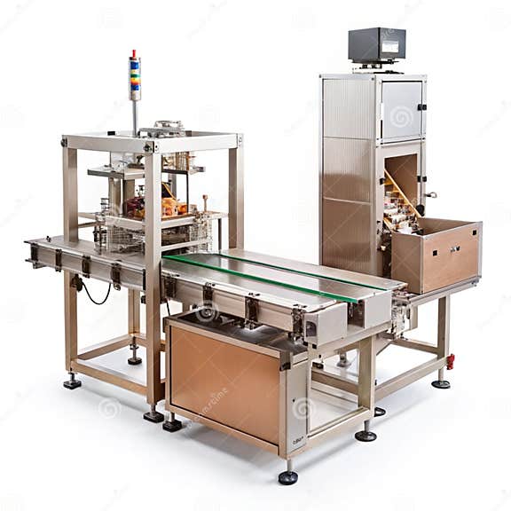 Automatic package packing stock illustration. Illustration of ...