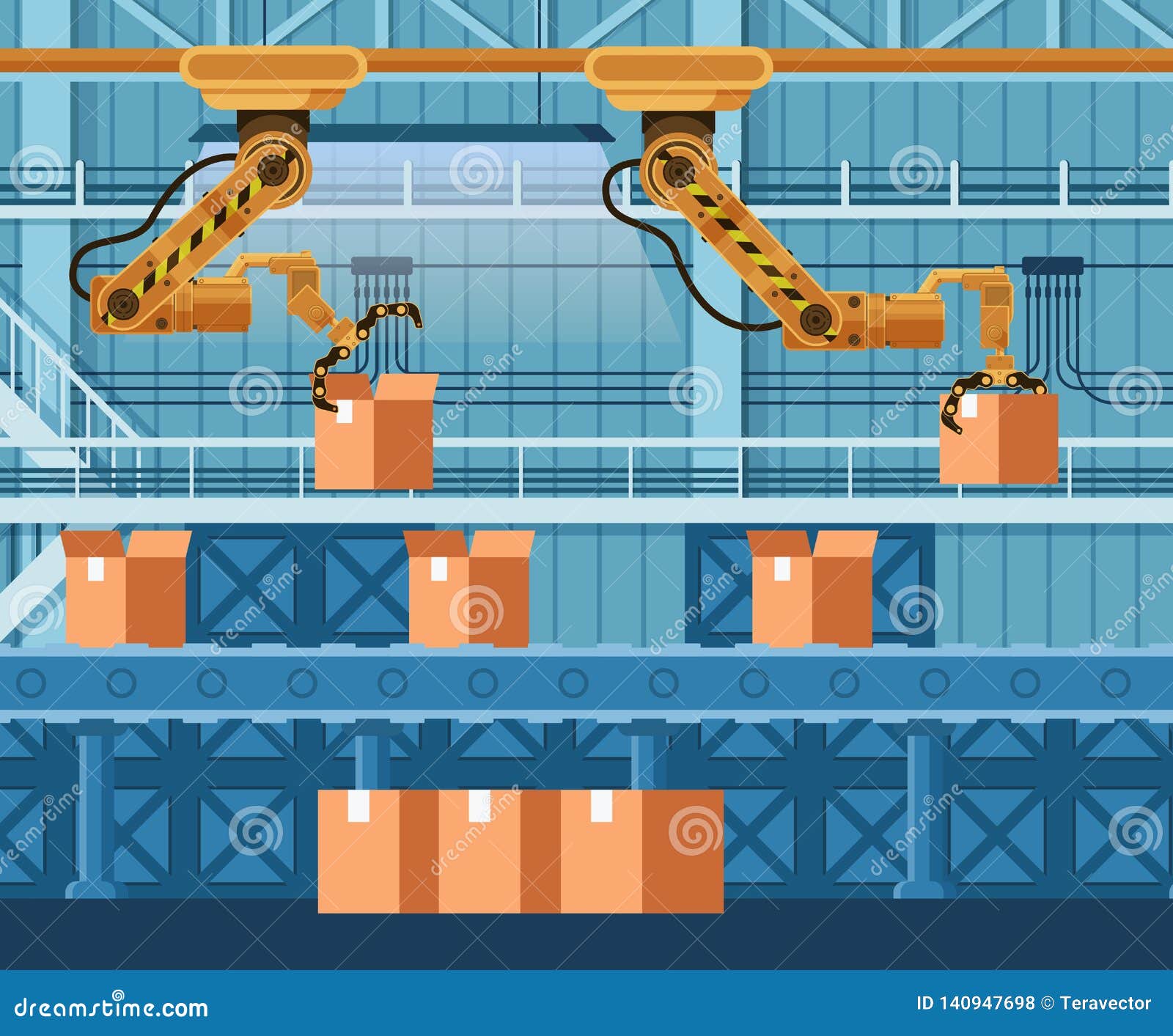 Conveyor Lifting Mechanism Blueprints Cartoon Vector | CartoonDealer ...