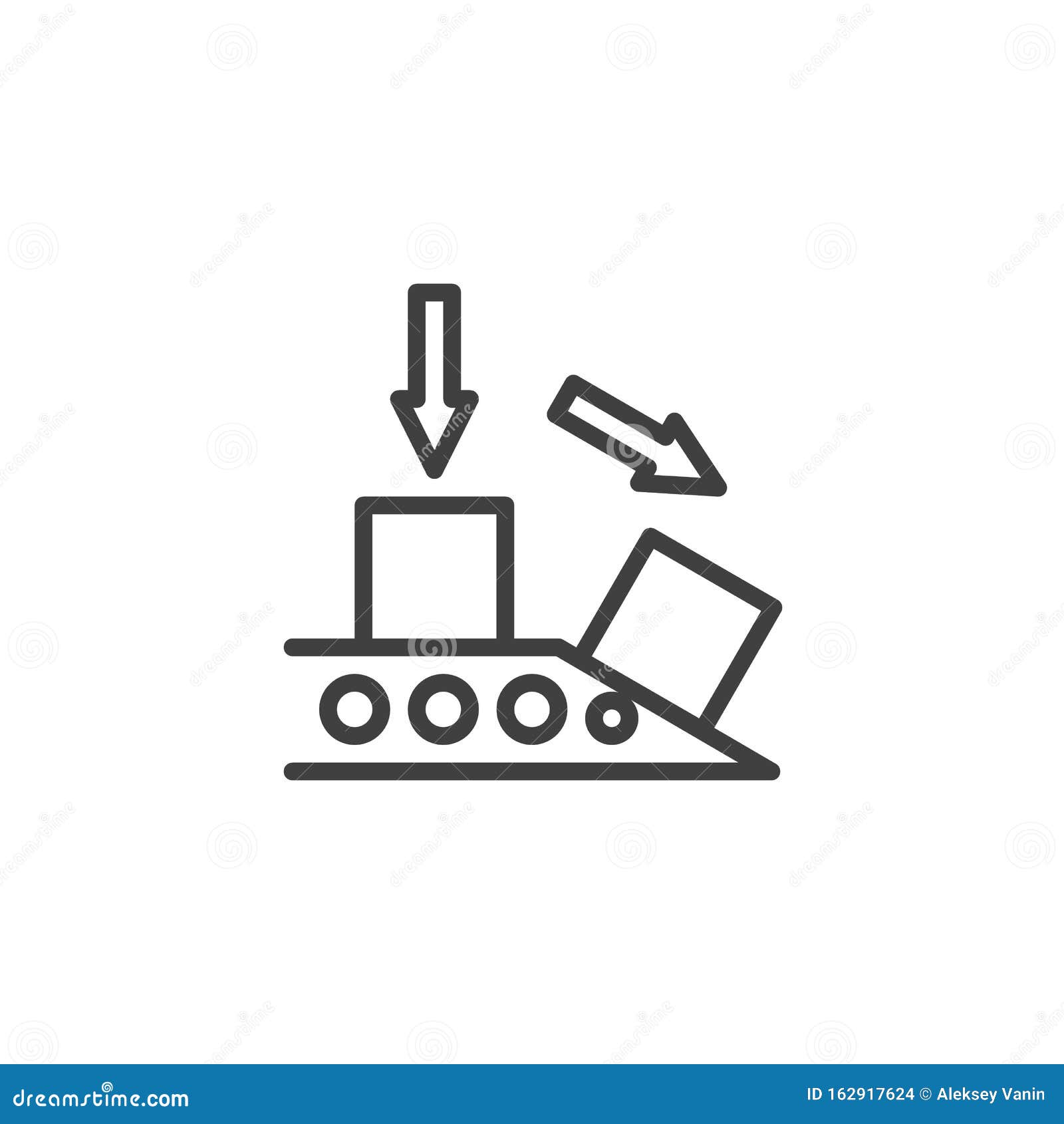 Automatic Packing Machine Line Icon Stock Vector - Illustration of ...
