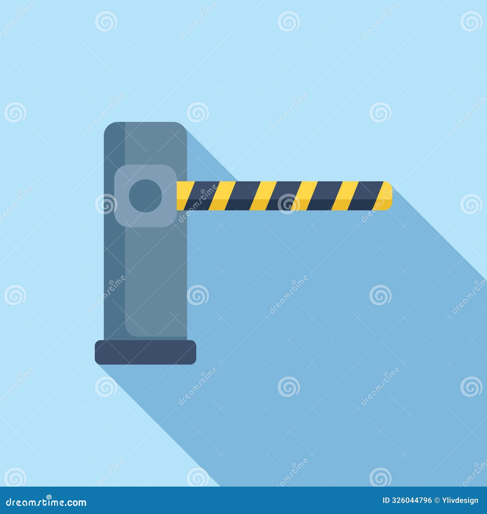 Automatic Parking Barrier Gate System Controlling Access Stock Vector ...