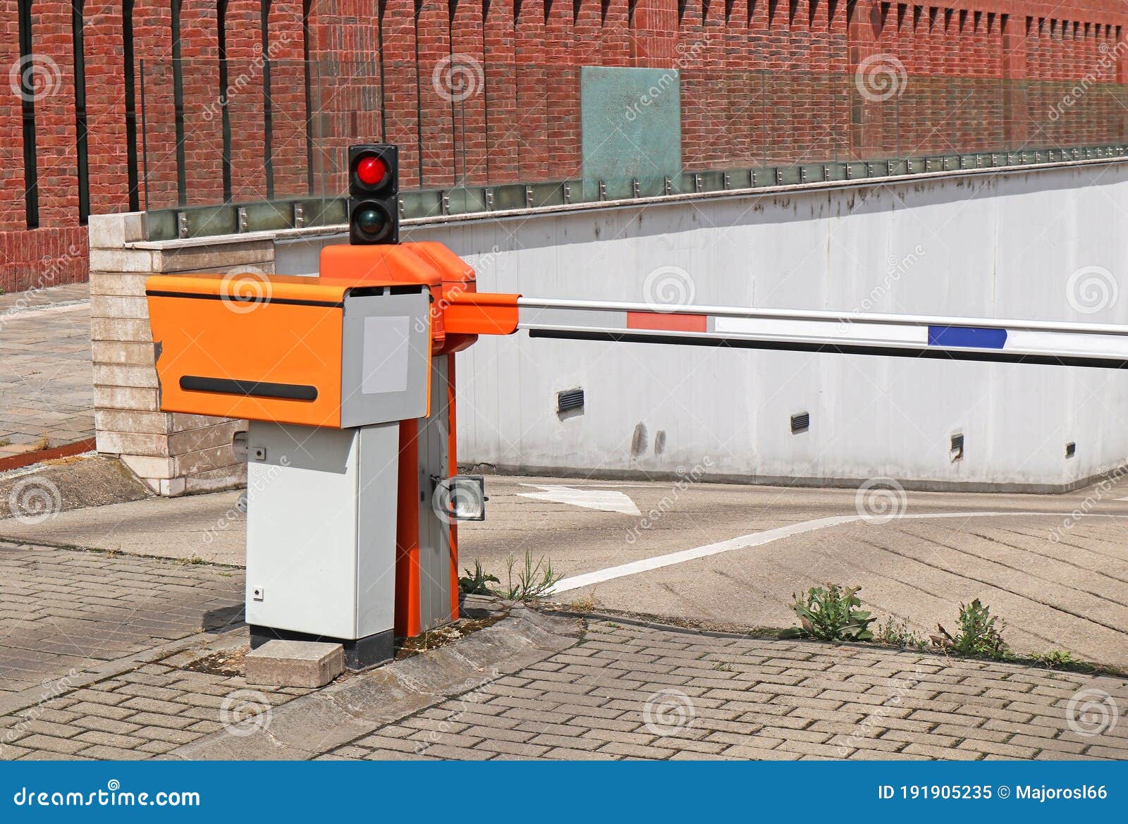 Automatic Parking Lot Gate at the Parking Garage Stock Image - Image of ...